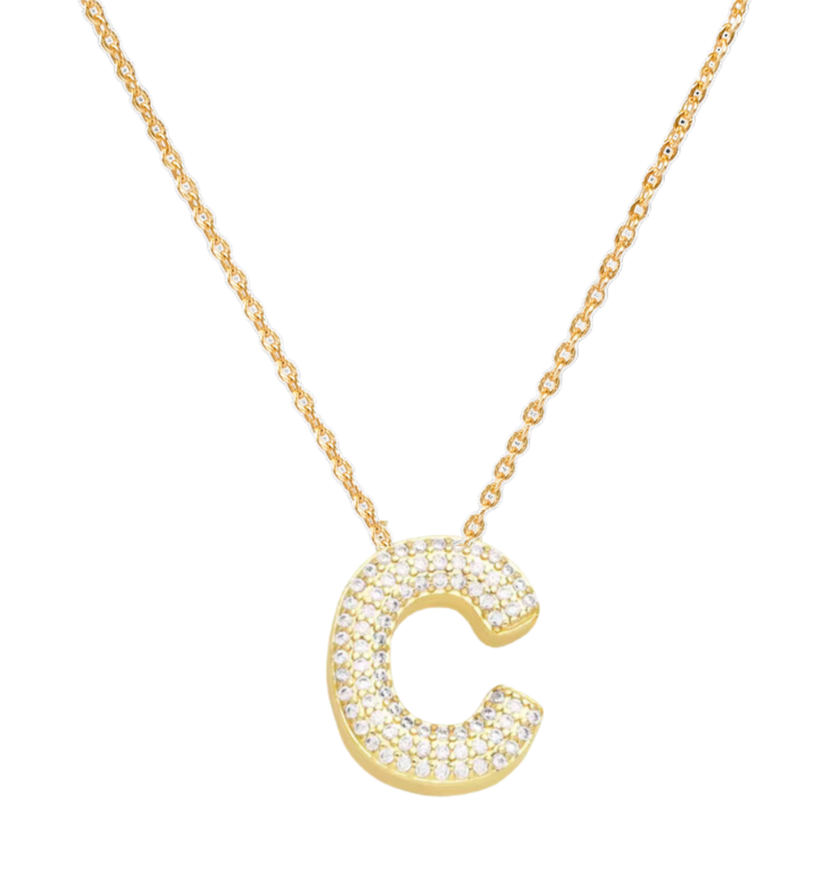 ASTA Pave Letter Necklace – Livie Jewelry